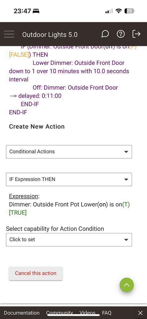 Missing “done With Condition” Button 📐 Rule Machine® Hubitat