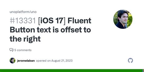 Ios 17 Fluent Button Text Is Offset To The Right · Issue 13331