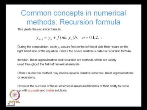 Mod Lec Introduction To Numerical Methods YouTube
