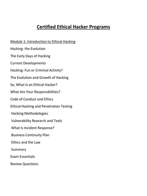 Certified Ethical Hacker Programs Pdf Denial Of Service Attack