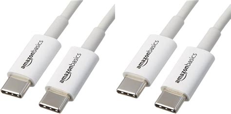 Amazon Com Amazon Basics USB C To USB C 2 0 Fast Charger Cable 480Mbps Speed USB IF Certified