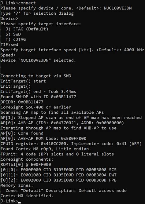 Nuvoton NuTiny EVB NUC SEGGER Knowledge Base
