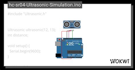 Ultra Sonic Distance Reading Wokwi Esp32 Stm32 Arduino Simulator