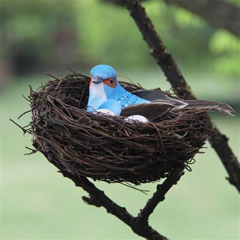 Artificial Bird Nest Set Decorative Lightweight Simulation Bird Nest