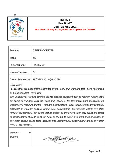 Practical 7 U22495372 25 Inf 271 Practical 7 Date 25 May 2023 Due Date 29 May 2023 800