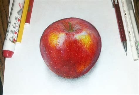 Realistic Apple Drawing At PaintingValley Com Explore Collection Of Realistic Apple Drawing