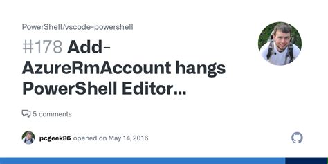 Add Azurermaccount Hangs Powershell Editor Services · Issue 178