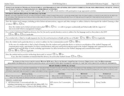 Sample Iep Achieve Beyond