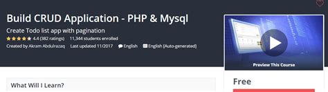 build crud application php and mysql passiveable