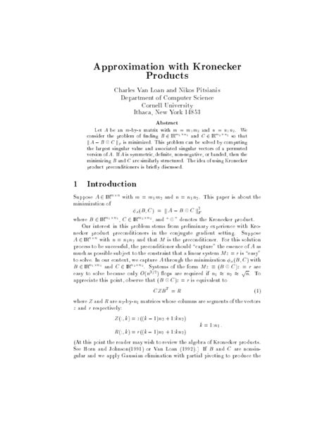 Approximation With Kronecker Products Pdf