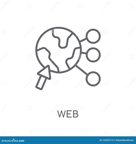 Web Linear Icon Modern Outline Web Logo Concept On White Backgr Stock