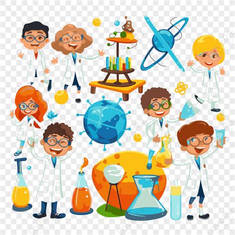 과학 수업 벡터 클립 아트 만화 상표 Png 일러스트 무료 다운로드 Lovepik