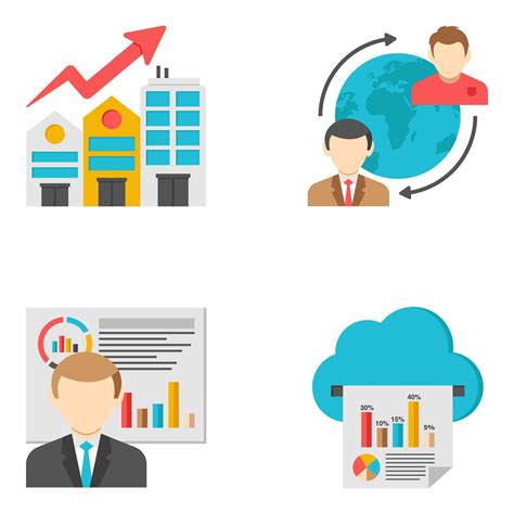 Pack Of Data Analytics Flat Icon 55079533 Vector Art At Vecteezy