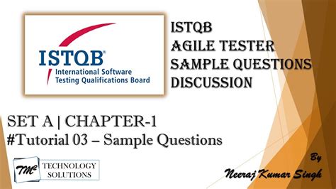 Istqb Agile Tester Sample Questions Tutorial 3 Set A Chapter 1