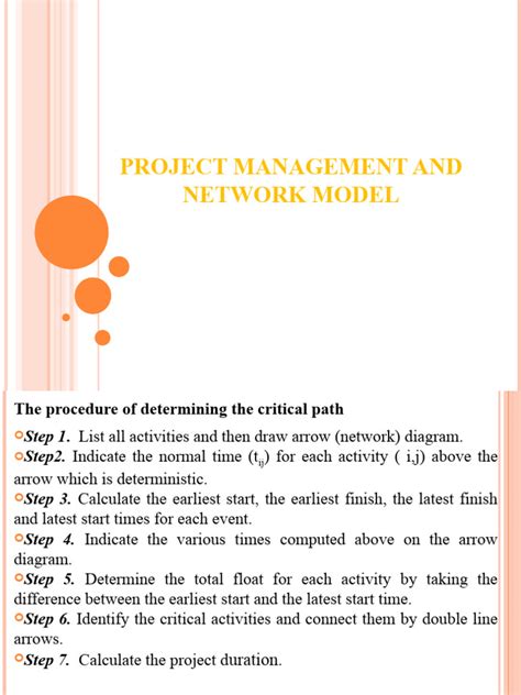 chapter 7 project management and network analysis pdf mode