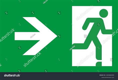 Emergency Exit Sign Clip Art At Clkercom Vector Clip Emergency Exit
