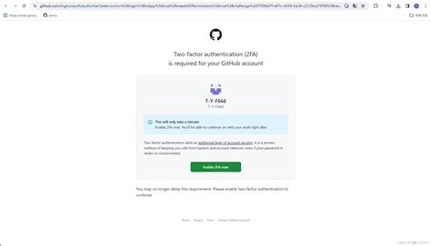 github two factor authentication 2fa is required for your github