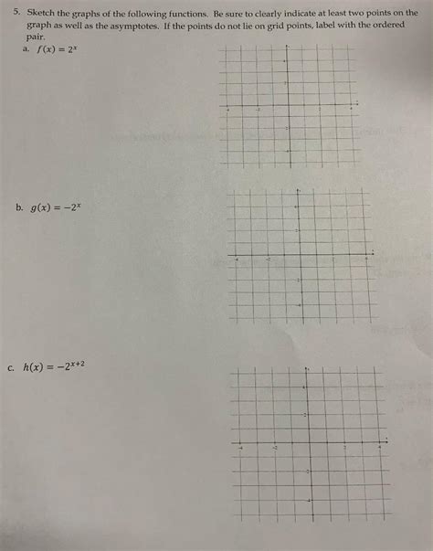 Solved Sketch The Graphs Of The Following Functions Be Chegg