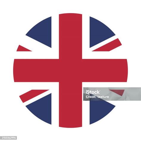 그레이트브리튼 연합왕국과 북아일랜드 국기 영국 국기 영국 국기 원 아이콘 플래그입니다 표준 색상 버튼 플래그 아이콘입니다 디지털 일러스트레이션 컴퓨터 일러스트레이션 벡터 일