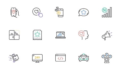 화상 회의 확성기 및 웹 사이트 인쇄에 대 한 24 시간 서비스 라인 아이콘 디자인을 위해 벡터 5g에 대한 스톡 벡터 아트 및 기타 이미지 Istock