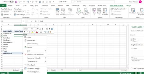 how to refresh pivot table in excel manually or automatically