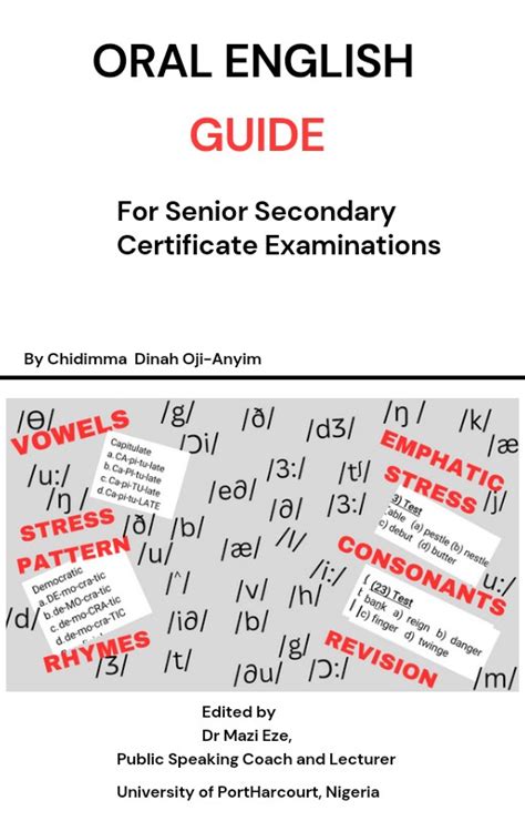 Buy Oral English Guide For Senior Secondary Certificate Examinations By Chidimma Oji On Selar