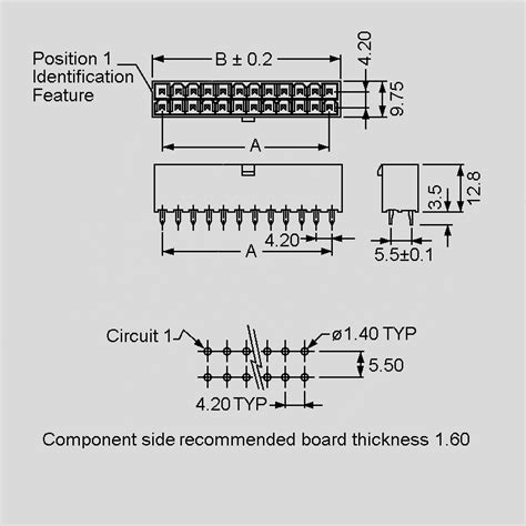 Pcb Header 2x5 Pole 2rows Straight Elektronik Lavpris Aps