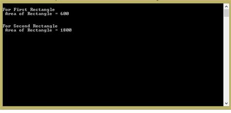 C Program To Calculate Area Of Rectangle Using Objects And Classes