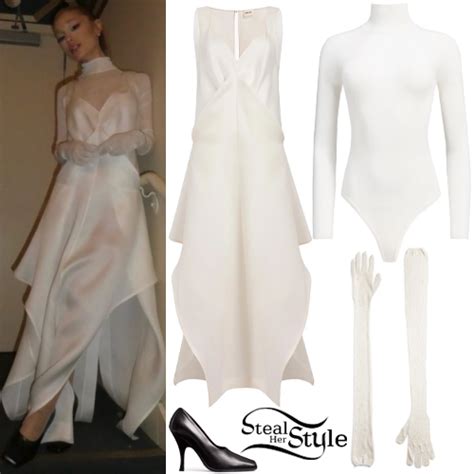 Ariana Grande Black And White Dress Ariana Grandes Angelic All White