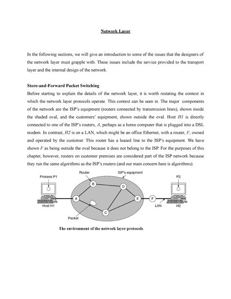 UNIT Network IT IS LECTURE NOTES Network Layer In The Following Sections We Will Give An
