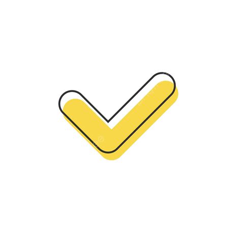 Outline Check Mark On White Background Modern Checklist Poll Vector