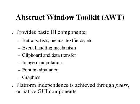Ppt Implementing Guis In Java Powerpoint Presentation Free Download