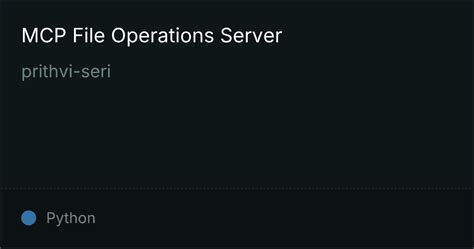 Score MCP File Operations Server Glama