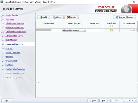 configure oracle banking branch ui domain and cluster
