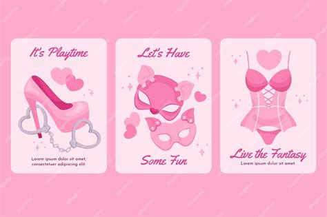 Free Vector Hand Drawn Sex Toys Cards