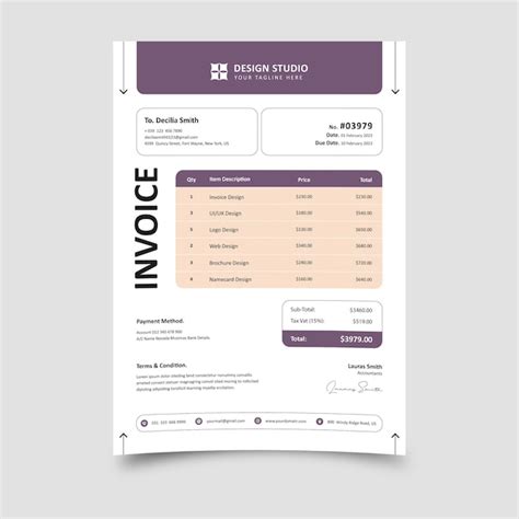 Premium Vector Invoice Template Vector Design