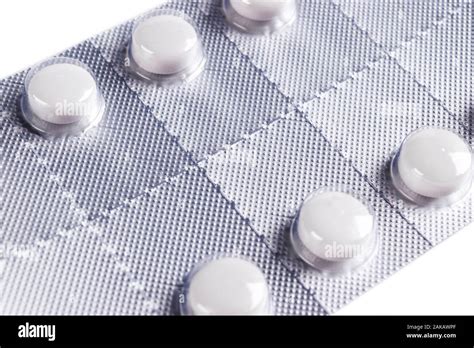 Pile Of Tablets Pill In Blister Packaging Silver Aluminium Foil