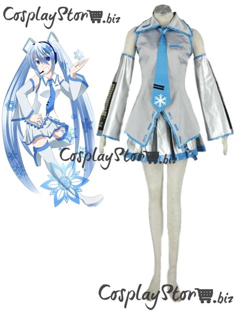 Vocaloid Косплэй Снег Мику Косплэй костюм