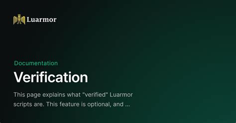 Verification Documentation