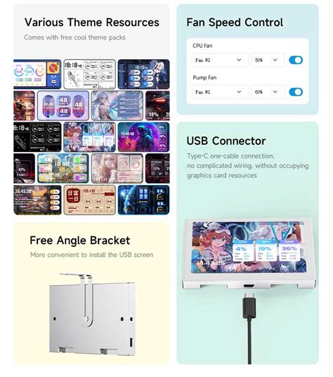 8 8inch lcd 1920x480 computer pc monitor display secondary screen typec