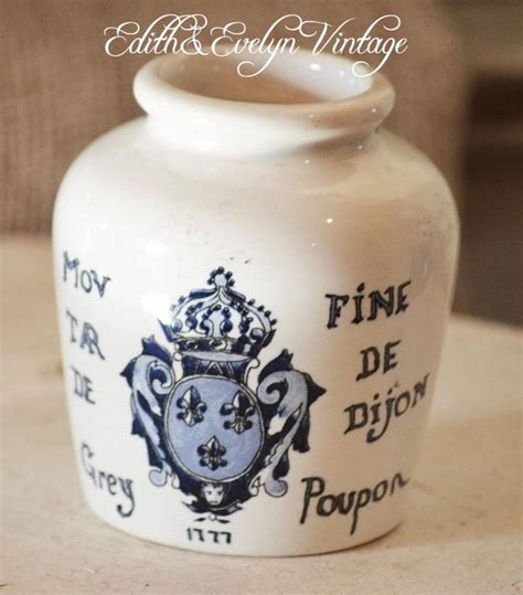 Vintage French Mustard Pot Crock Moutarde