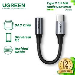 Jual Ugreen Converter Splitter Dac Type C To Jack Mm Charging Audio Call Kab