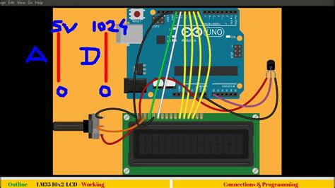 Interfacing Temperature Sensor And Displaying Output On X Lcd With Arduino Adc Youtube