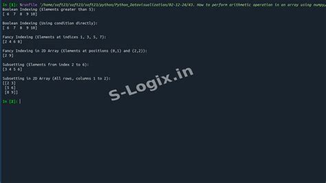 Boolean Indexing Fancy Indexing And Sub Setting Of An Array S Logix