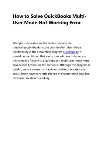 How To Solve QuickBooks Multi Angken Page Flip PDF Online PubHTML