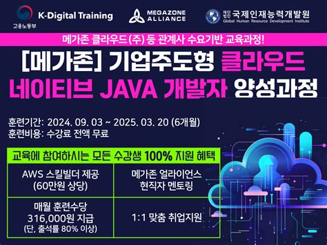 기업주도형 클라우드 네이티브 JAVA 개발자 양성과정 수강생 모집 공모전 대외활동 링커리어