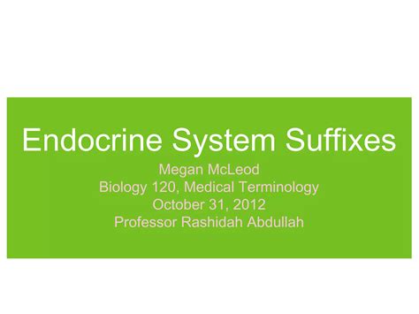 Chapter 11 Presentation PPT Endocrine And Metabolic Diseases Diseases And Conditions