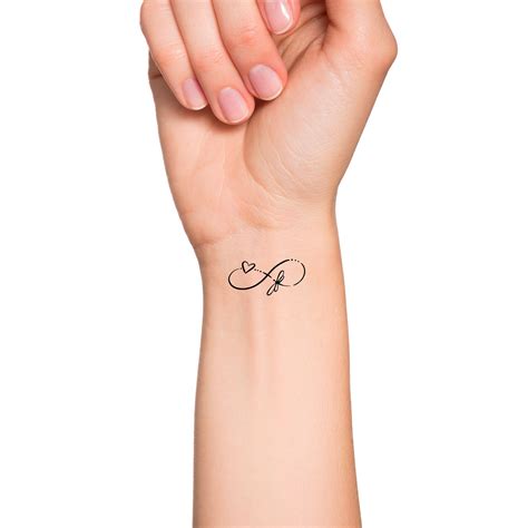 Dragonfly Heart Infinity Temporary Tattoo Customizable Text Design Etsy