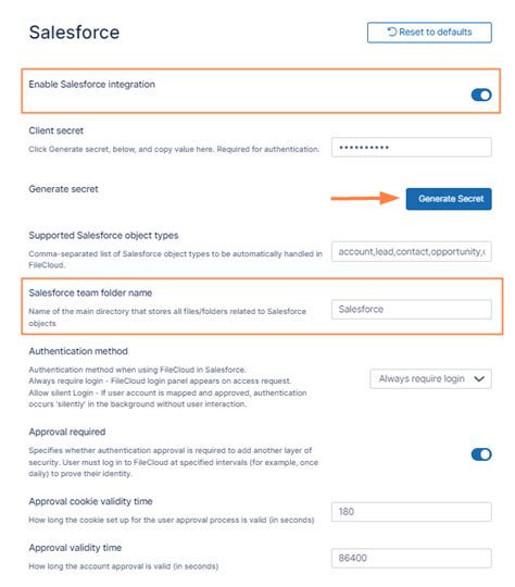 Integrating Filecloud With Salesforce Filecloud Docs Server