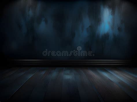 Abstract Empty Dark Room With Black Wall Empty Dark Room Background
